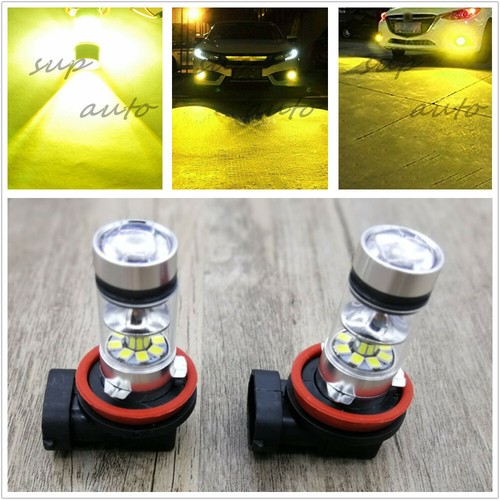 Super Bright H8 H9 H11 H16 3000k yellow 55W LED Conversion Kit Fog ...