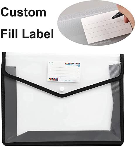 Plastic File Folders Legal Size Expandable Document Folder with Snap ...