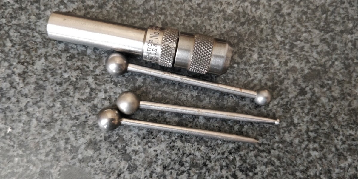 Machine Shop Alignment Tool Starrett S828 Wiggler / Center Finder Set ...
