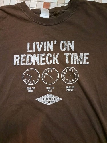 Jeff Foxworthy Tshirt Livin On Redneck Time Size Large Funny T Shirt | eBay