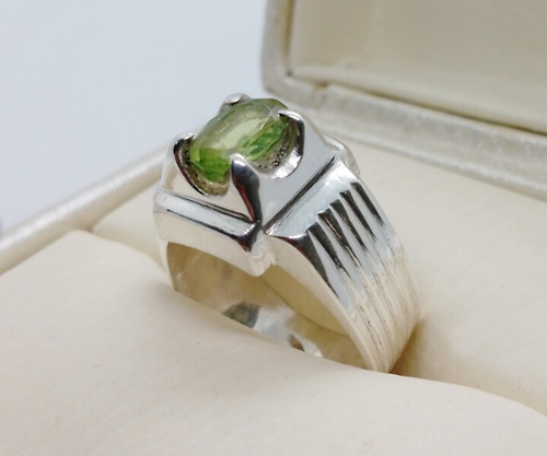 Original Peridot Stone Ring Handmade Ring Peridot Gift to My Boyfriend ...
