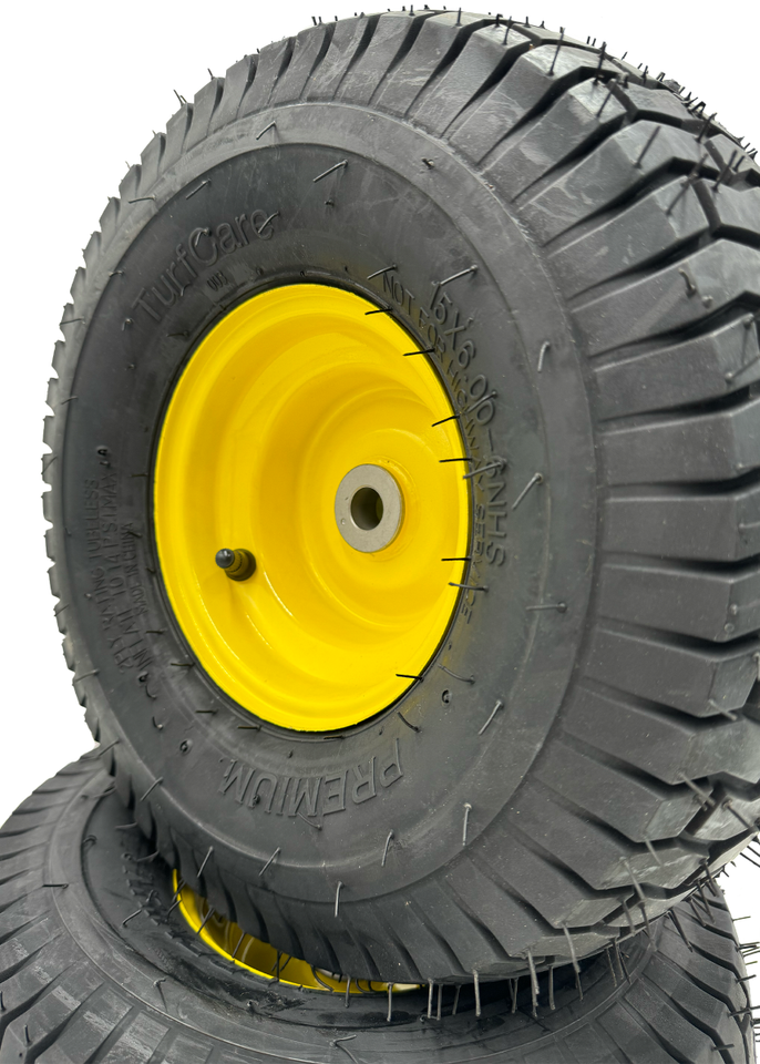 Set of 2 - 15x6.00-6 Lawn Mower Wheel - 3/4 Inch Axle, Offset Hub ...