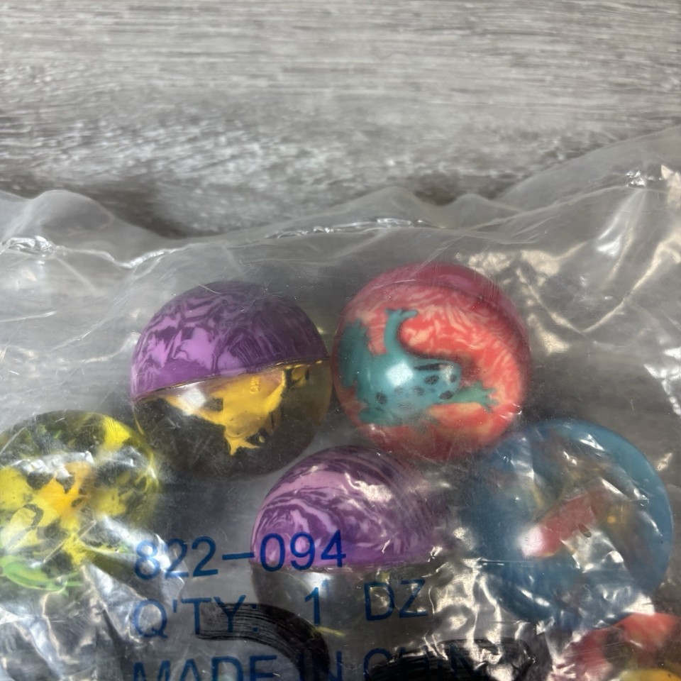 Vintage 1990s Rubber Bouncy Ball With Frog Toy Purple Sealed Bag Of 12 ...