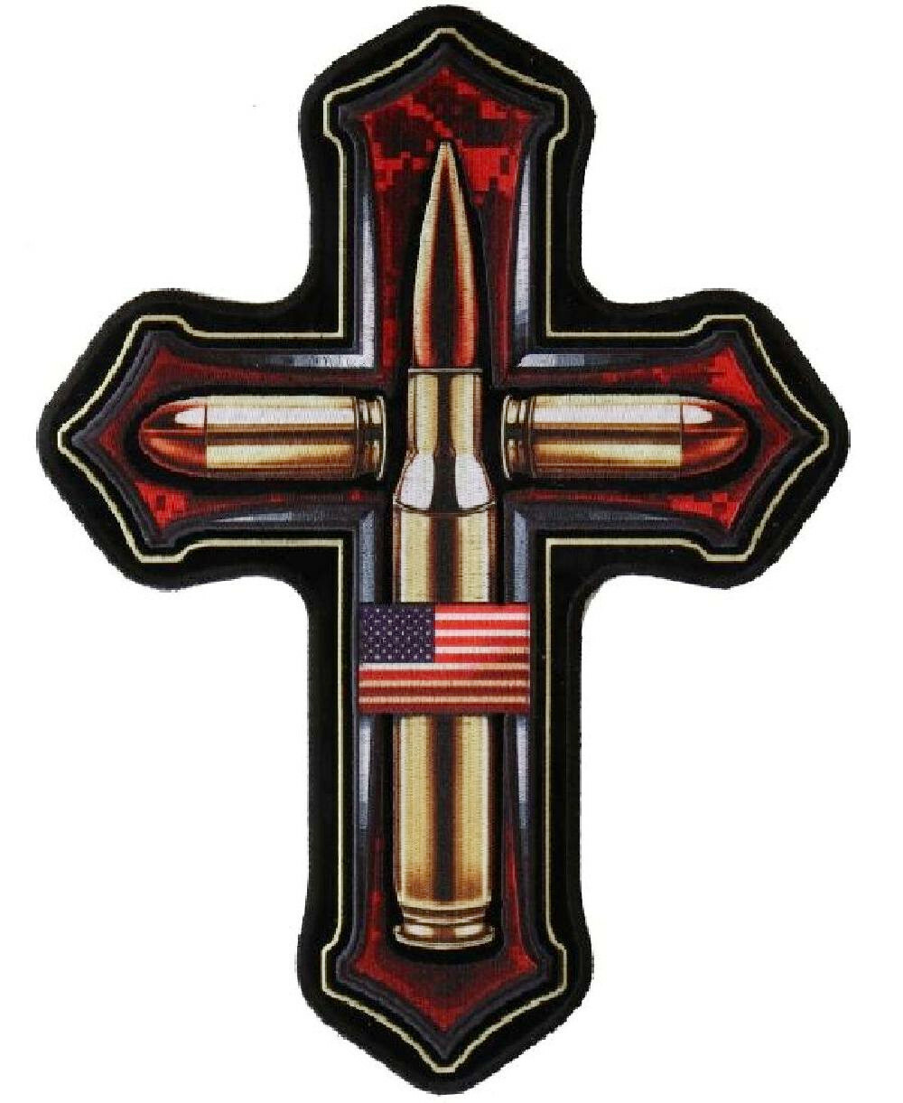 Miltacusa Bless These Cross Bullets Patch [Iron on Sew on - 4.0 X 3.0 ...