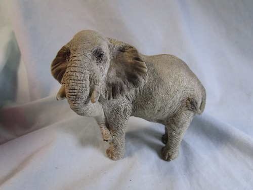 Vintage Stone Critter Figurine-Elephant | eBay