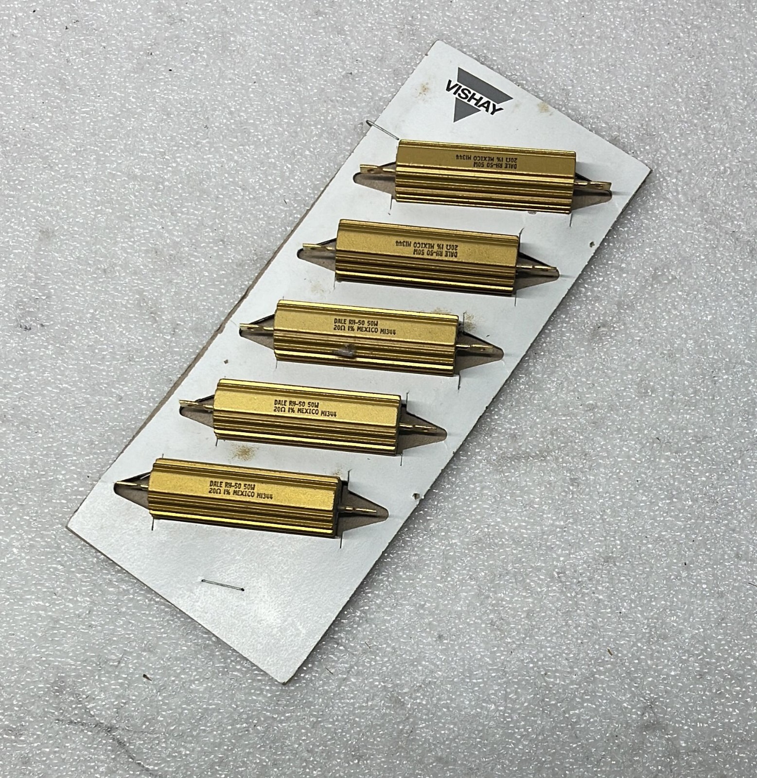 NEW - [LOT OF 5] VISHAY RH05010R00FE02 DALE RH WIREWOUND RESISTOR 20ohm ...