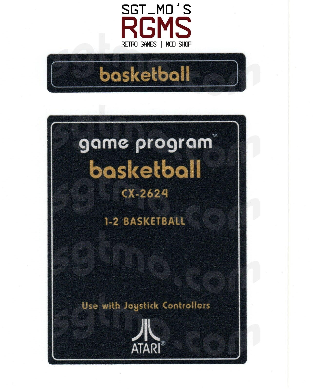 Atari 2600 Replacement Text Style Label - Basketball | eBay