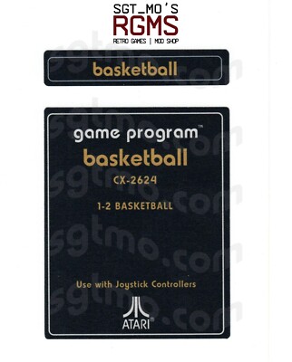 Atari 2600 Replacement Text Style Label - Basketball | eBay