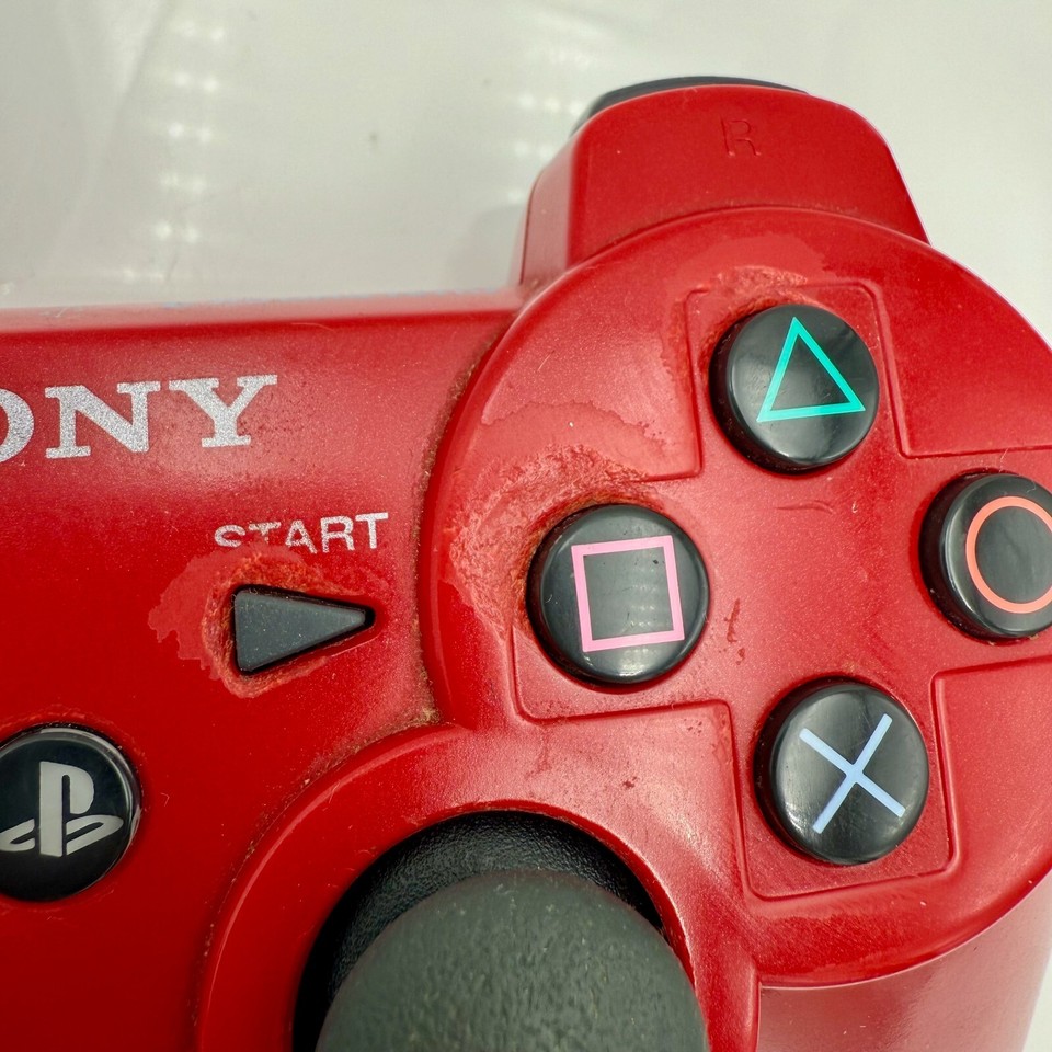 Sony PlayStation 3 OEM Red Wireless Controller SixAxis DualShock 3 ...
