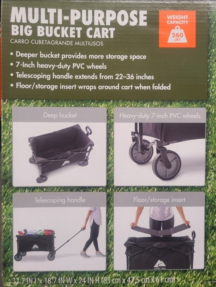 ozark trail all-terrain big bucket cart wagon | eBay
