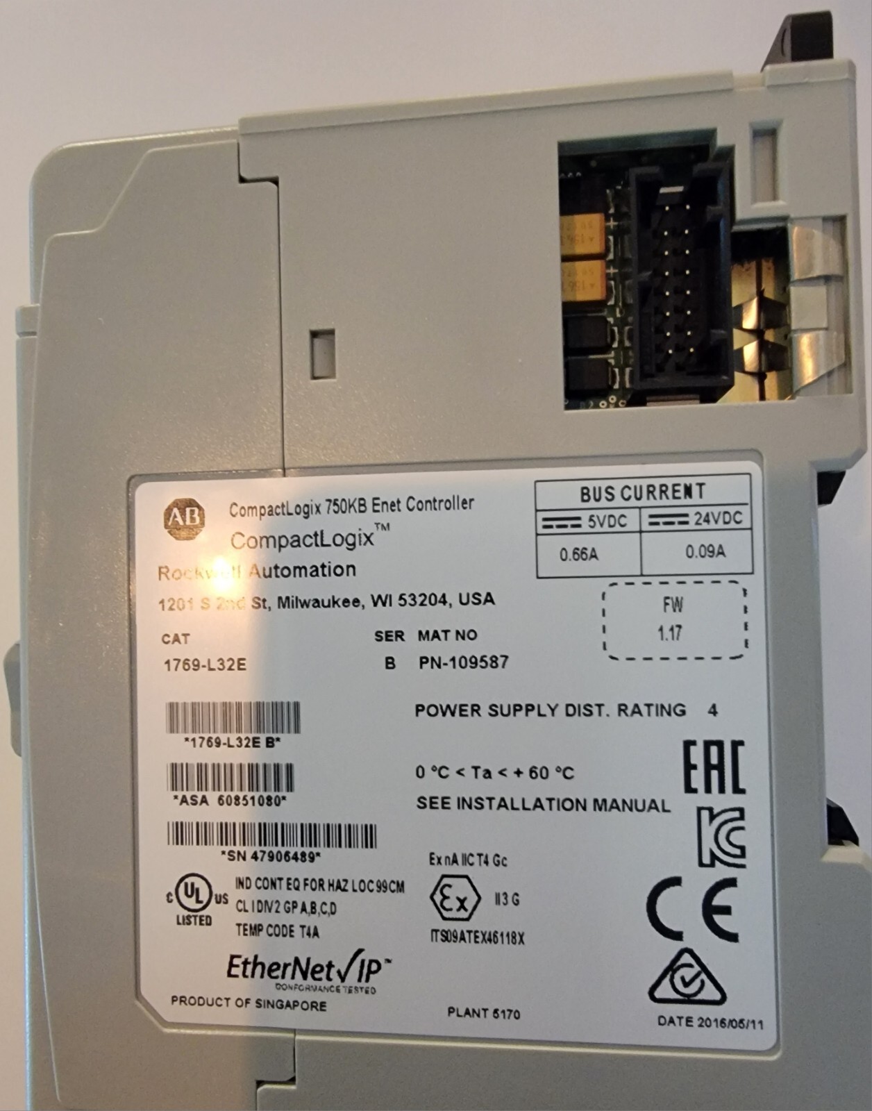 1 PCS Allen-Bradley 1769-L32E SER B CompactLogix EtherNet Processor | eBay