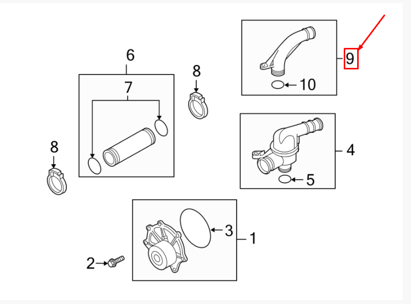 LAND ROVER FREELANDER L314 Motorkühlrohr PEP103580 NEU ORIGINAL | eBay