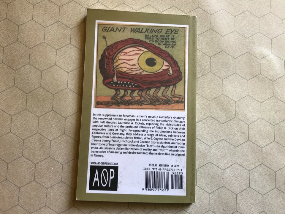 The Blot: By Lethem, Jonathan & Rickels, Laurence A.2016 anti-oedipus ...