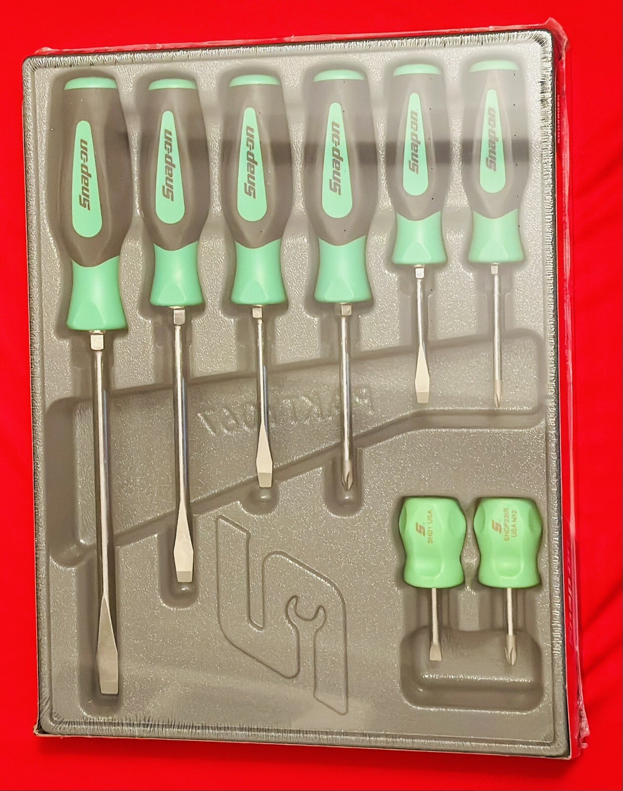 Snap-on Instinct Green Soft Handle 8pc Screwdriver Set SGDX80BG for ...