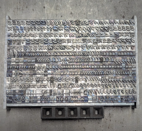 24pt Brush Script - 8A, 12a Letterpress Font with Accent Characters. | eBay