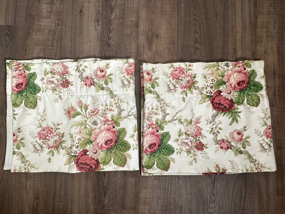 Waverly Norfolk Rose Spring Romance Valance Set Of 2 16”x74” | eBay