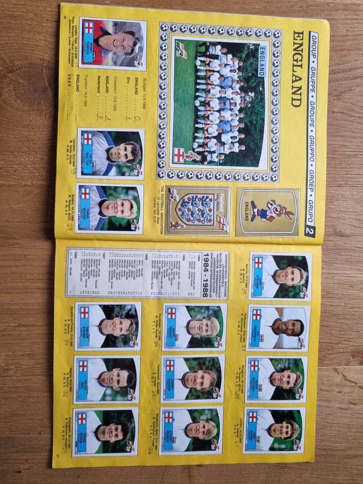 PANINI Complete Football Sticker Album 1988 EURO 88 Germany Full ...