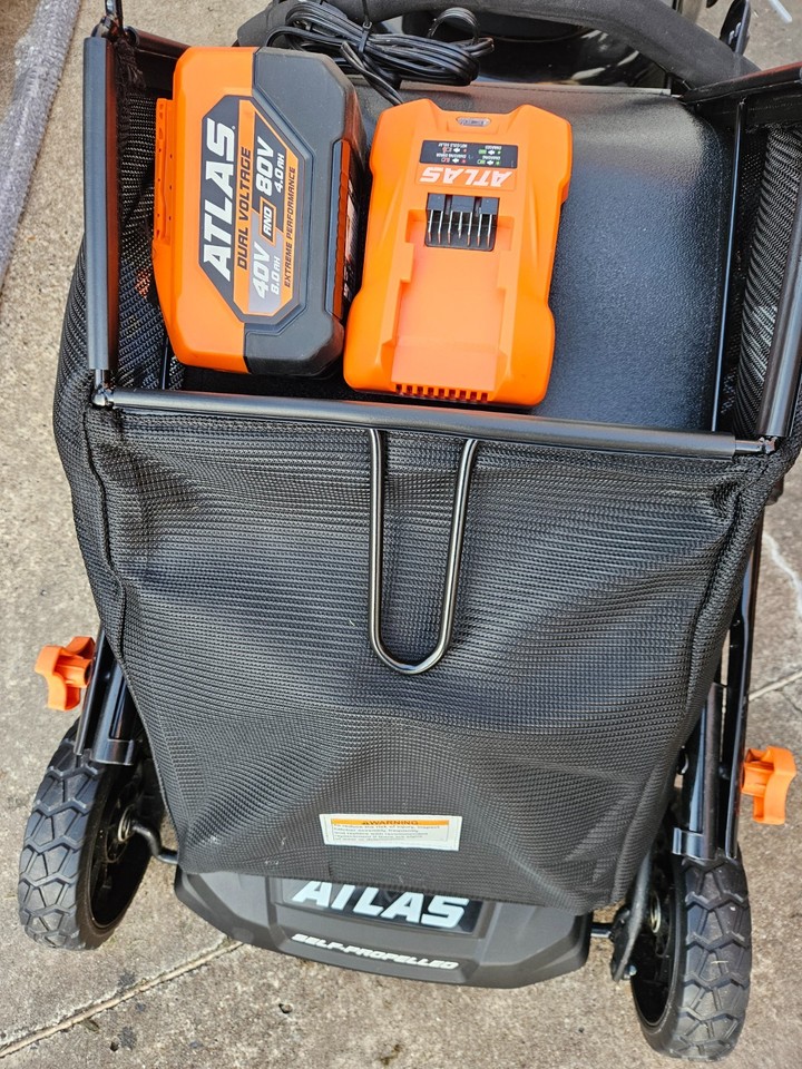 ATLAS 80V Brushless Cordless 21 in. Self-Propelled -Battery and charger ...