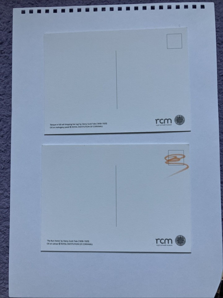 Two Colour Postcards Of Maritime Scenes By Henry Scott Tuke | eBay UK