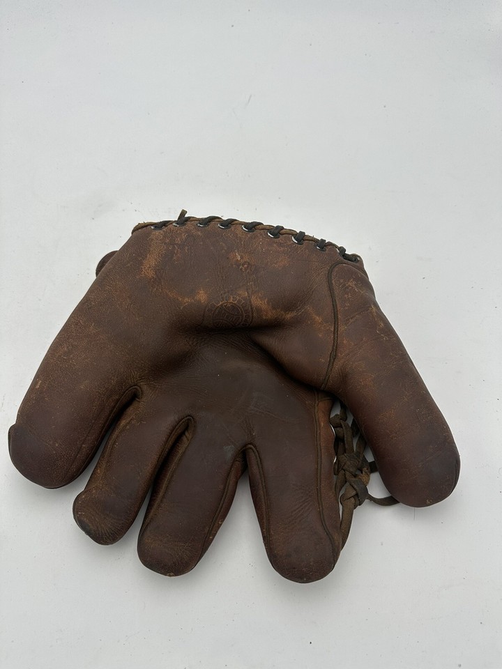 VTG US leather baseball ball glove fielders mitt DUBOW Chicago | eBay