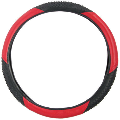 BDK Sports Grip Steering Wheel Cover 14.5-15.5 Inches Universal Fit Red ...