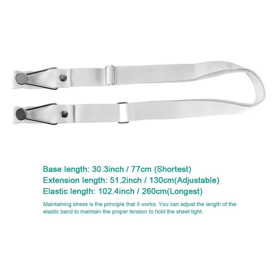 Bed Sheet Holder Straps- Adjustable Fitted Sheet Clips Bed Sheet ...