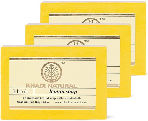 KHADI NATURAL Lemon Handmade Soap 125g Pack of 3 | eBay Australia