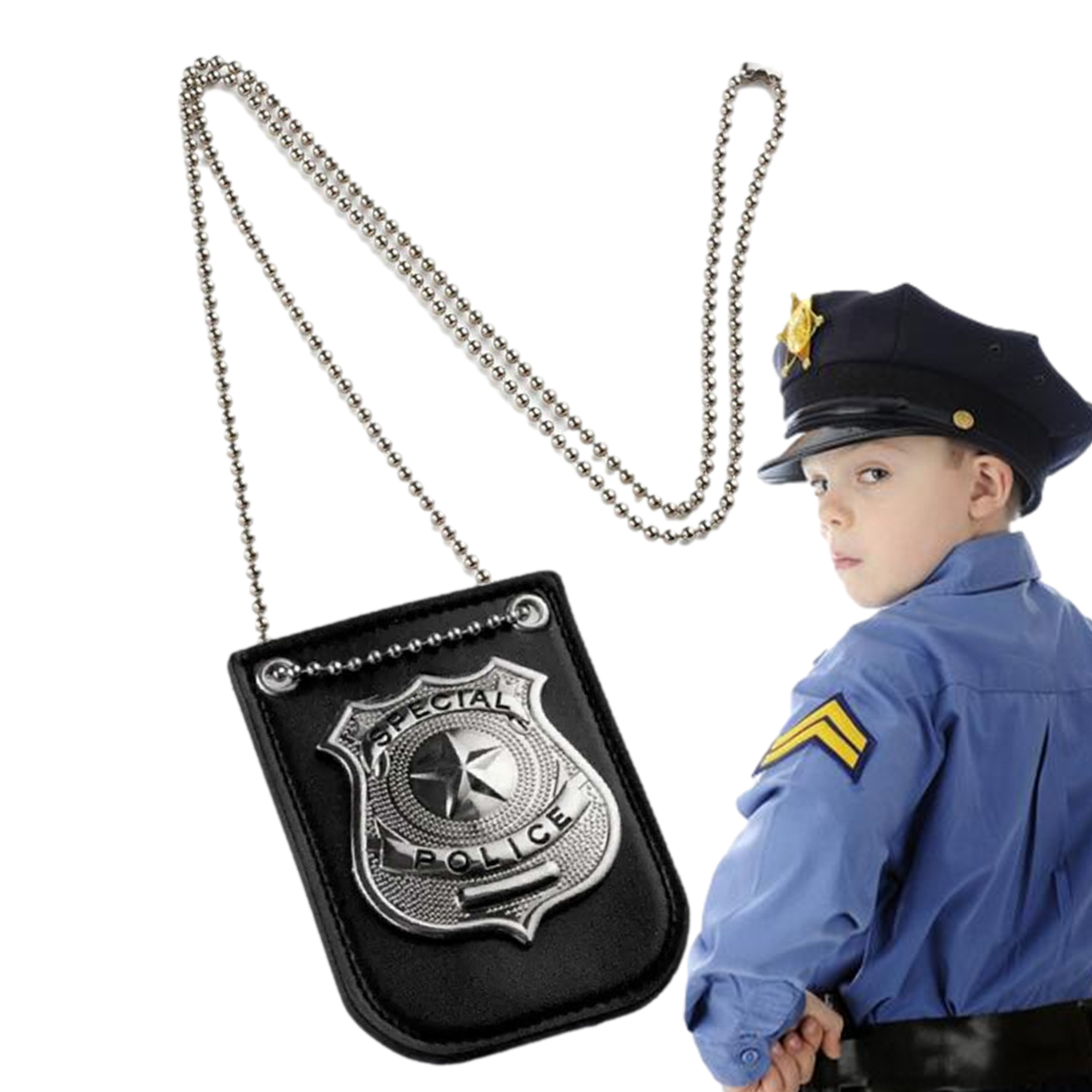 US Cop Badge For Kids Cop Badge with Chain Cop Necklace Special Police ...