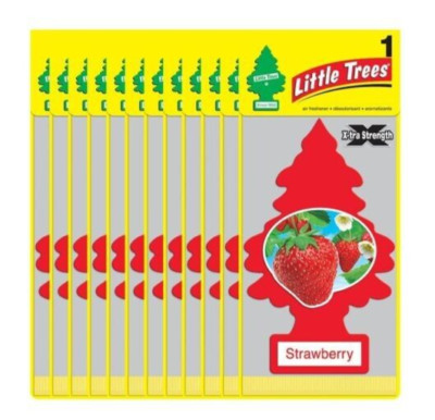 Little Trees X-tra Strength Strawberry Large Air Freshener 12 pack | eBay