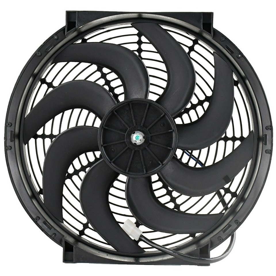 14" Heavy Duty Reversible Radiator Electric Wide Curved Blade FAN 12V ...