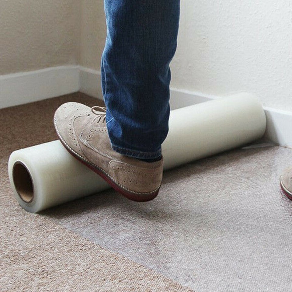 Carpet Floor Protector Self Adhesive Clear Roll Protector Cover Dust ...
