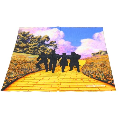 LOUIS VUITTON Wizard of Oz Bandana Scarf Floral Orange x Black Mp2323 ...