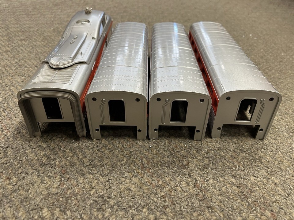 + MTH O Gauge RailKing Pennsylvania Aerotrain Passenger Car Shells Lot ...