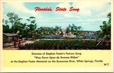Dr Jim Stamps Postcard Florida State Song Diorama Stephen Foster ...