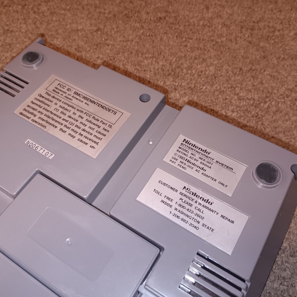 NES Nintendo 1985 Test Market Console TESTED CPU-02 Board LOW SERIAL ...