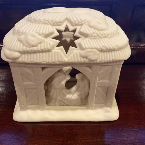 Partylite O Holy Night Nativity Votive Candle Holder Porcelain ...