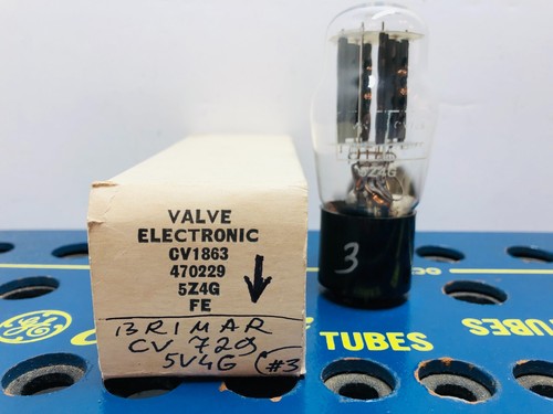 Brimar 5V4G CV729 Label 5Z4G NOS NIB Tested Strong Balanced Tube | eBay