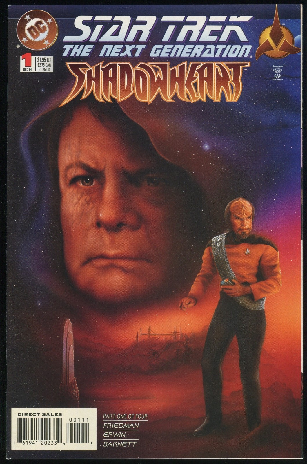 Star Trek The Next Generation Shadowheart Comic Set 1-2-3-4 Lot Gene ...