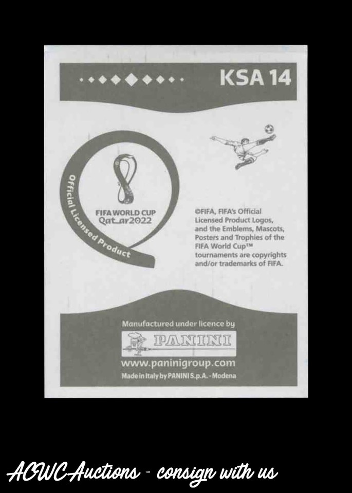 2022 FIFA World Cup Stickers Blue #KSA 14 Sami Al-Najei (Saudi Arabia ...