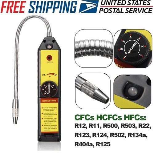 Halogen Gas Leak Detector Freon Refrigerant CFC HCFC AC Gas Leakage ...