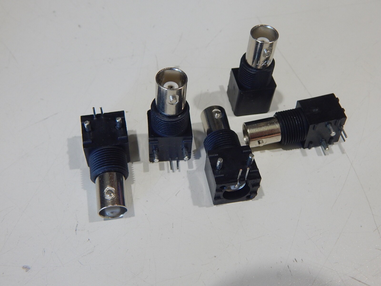 MXT BNC FEMALE JACK WITH BULKHEAD CONNECTOR PC MOUNT BLACK- LOT OF 5 ...