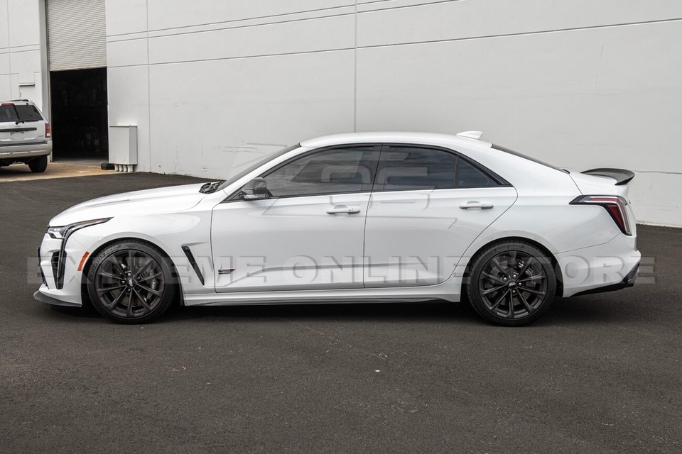 For 20-Up Cadillac CT4 CT4V CARBON FIBER Replacement Side Skirts Panel ...