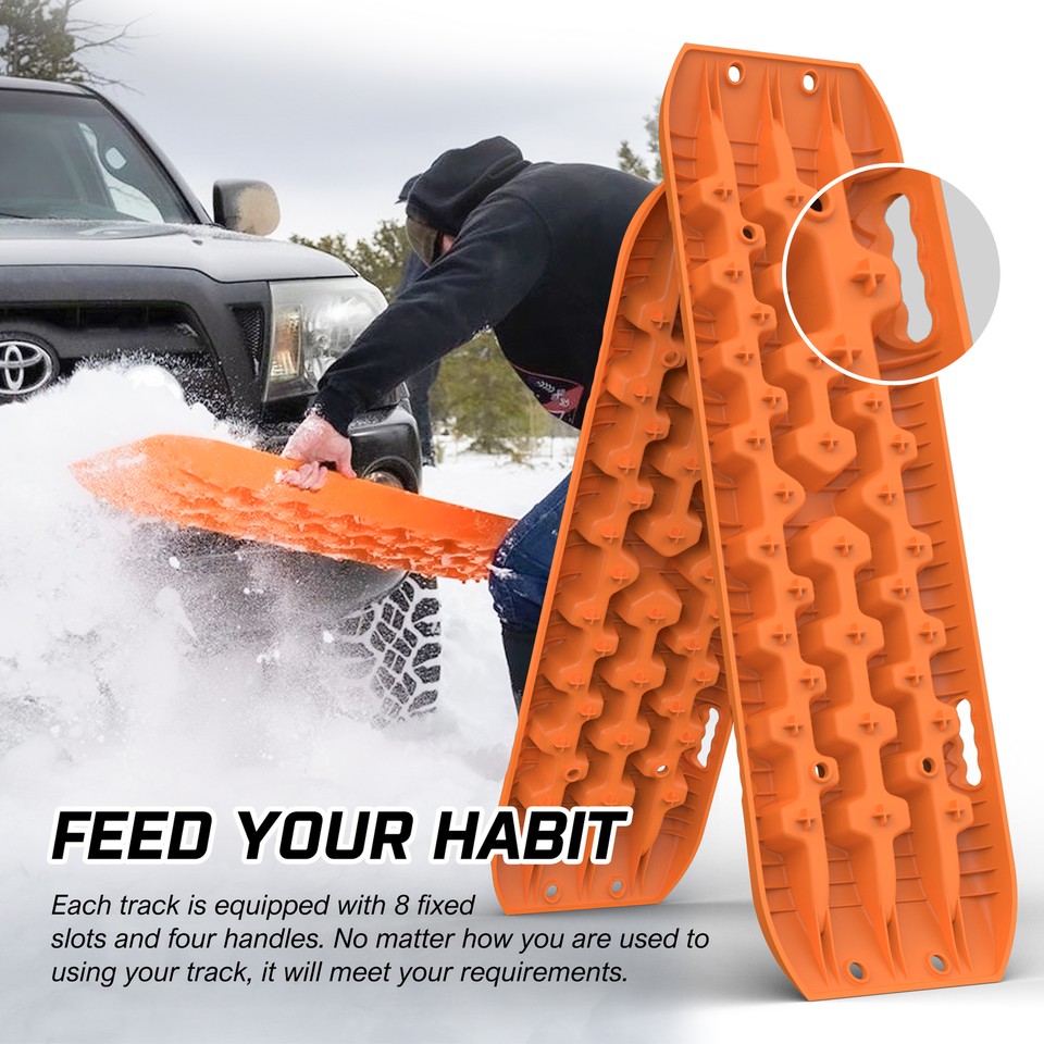 X-BULL Traction boards Recovery Tracks 2PCS recovery boards Sand Snow ...