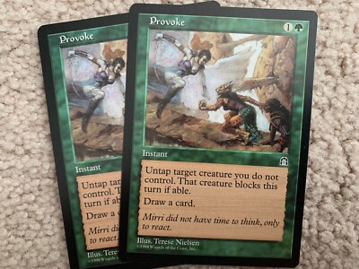 MTG 2 Provoke Stronghold NM GREEN Magic the Gathering | eBay