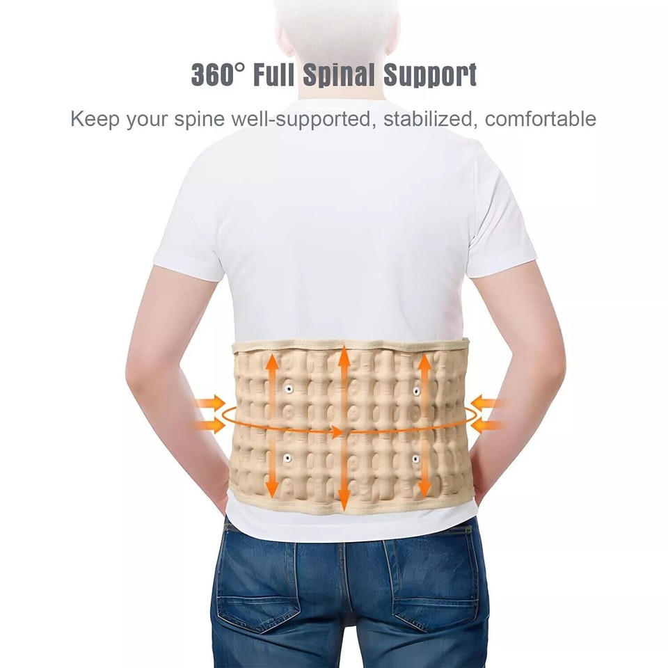 Decompression Belt Back Brace Lumbar Spinal Support & Extender Belt Air ...