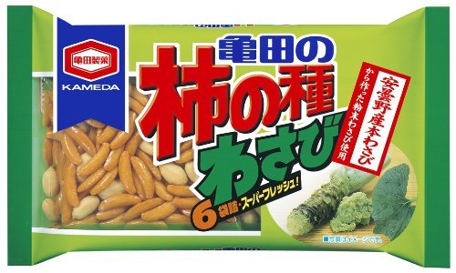 Kameda Snacks 6 Packs192g Japanese Rice Crackers & Peanuts Wasabi ...