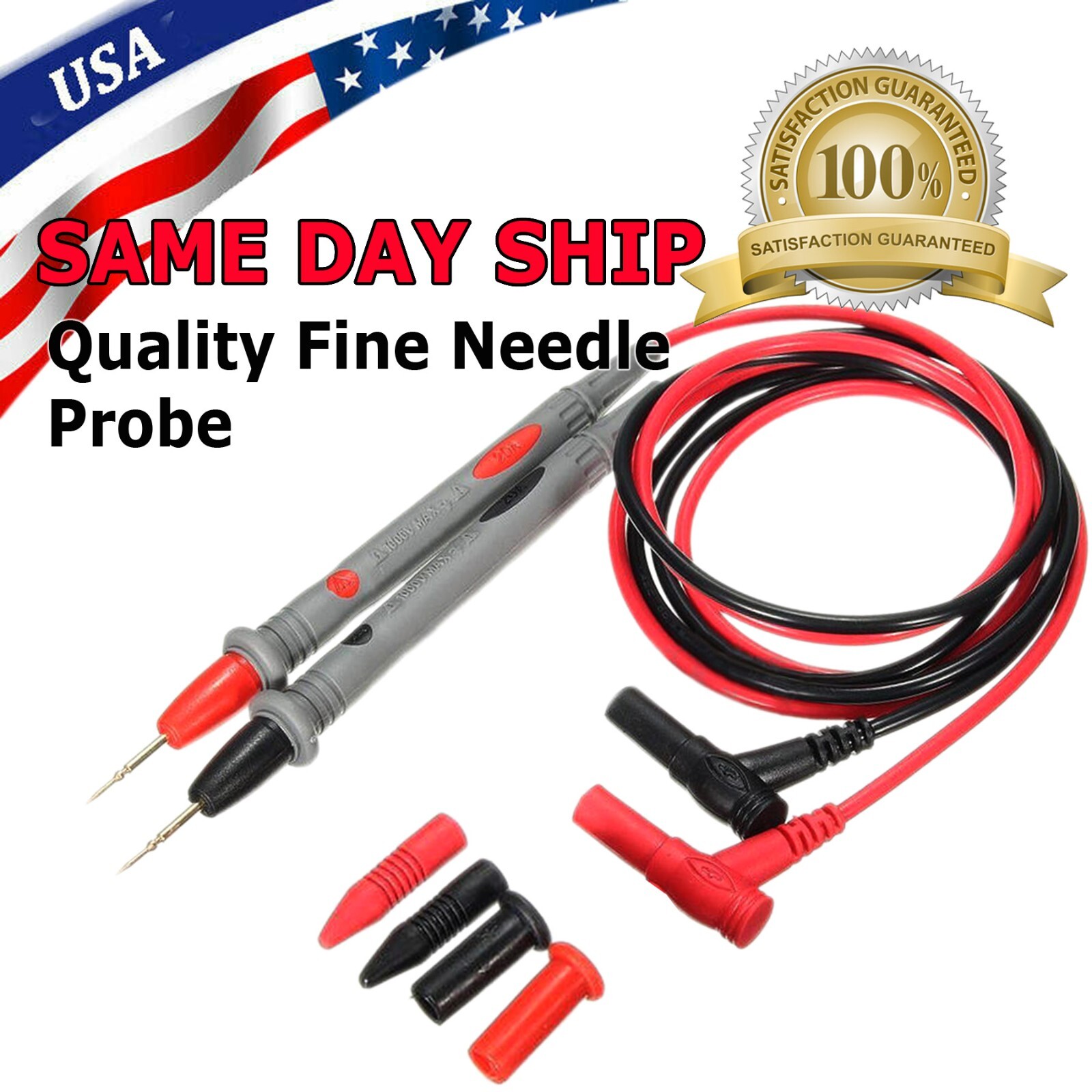 Multimeter Test Lead for Fluke Meter Gold Plated Electrical Probes ...
