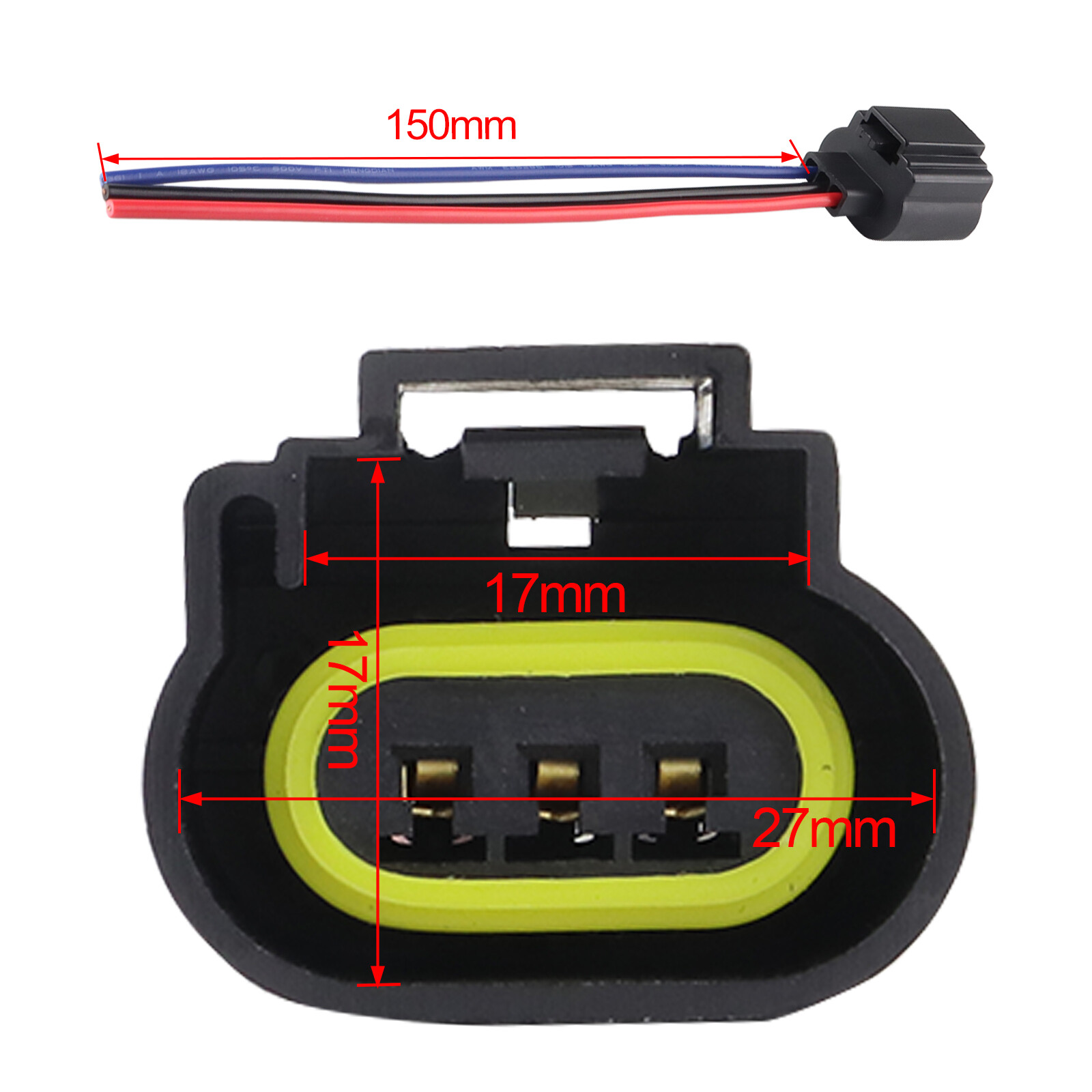 H13 9008 Female Socket Headlight Socket LED Plug Wire Harness Adapter ...
