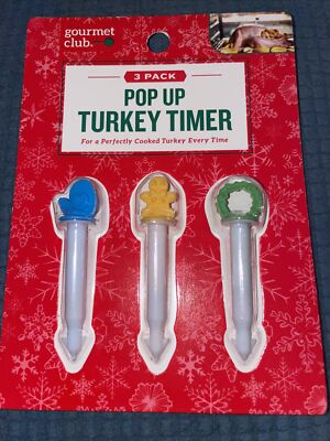 Gourmet Club 3-Pack Pop Up Turkey Timer fir Perfectly cooked turkey ...