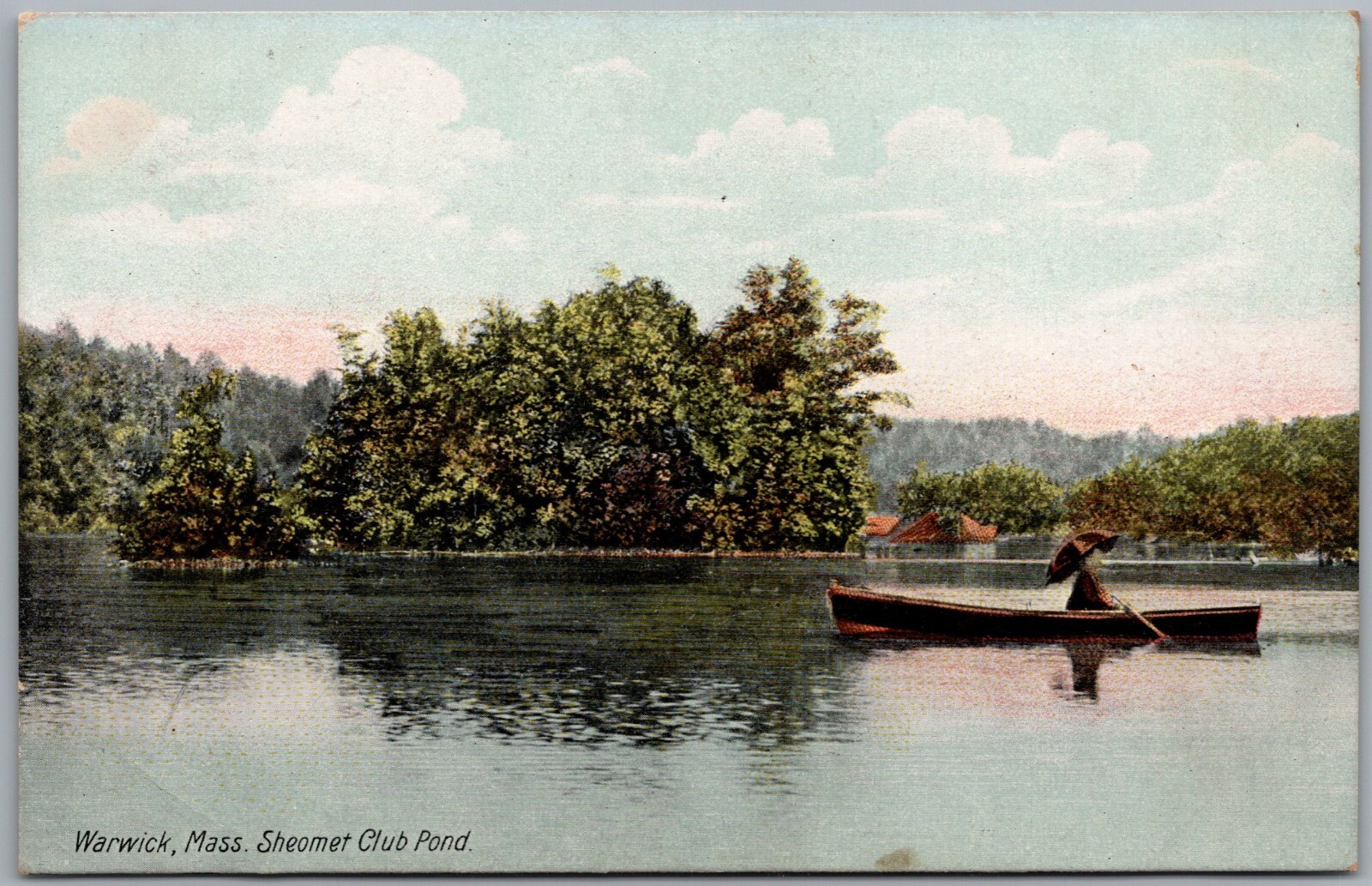 Sheomet Club Pond Warwick Massachusetts 1911 Postcard W48 | eBay